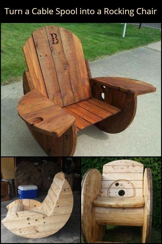 Op zoek naar ideeën voor rustieke meubels? Recycle houten kabelhaspels ...